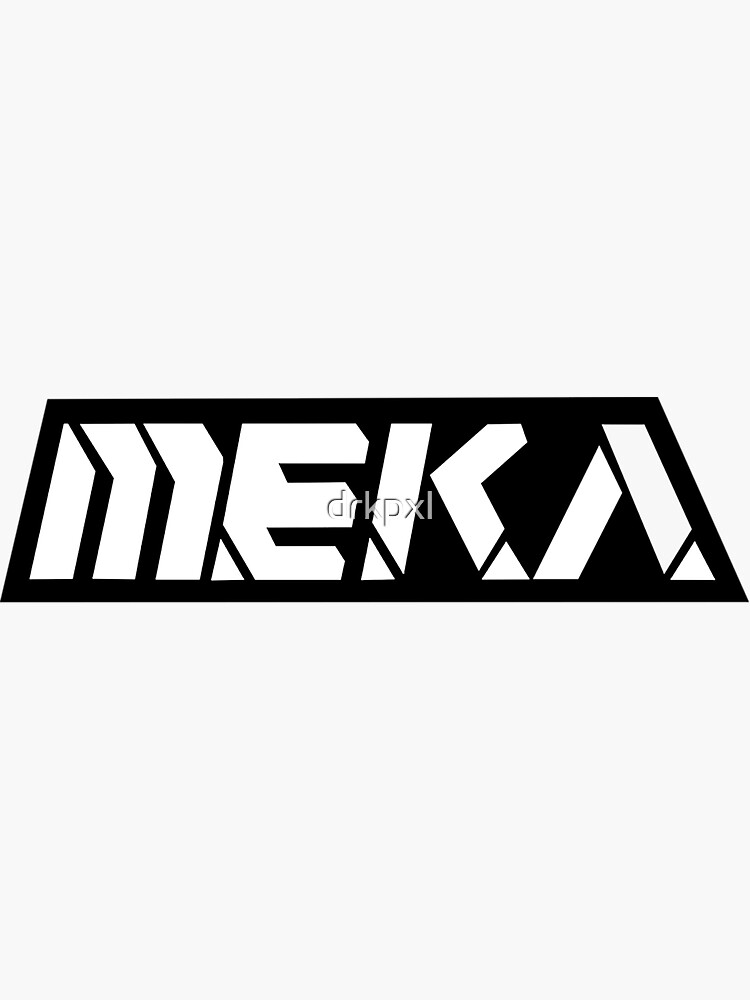 "MEKA Logo Mono" Sticker for Sale by drkpxl | Redbubble