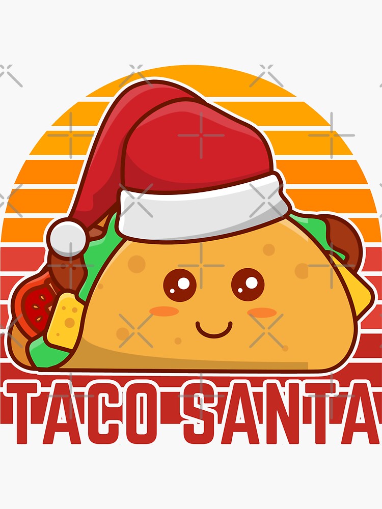 "Taco Santa" Sticker for Sale by Zoasea | Redbubble