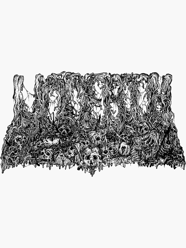 "merch classic logo undeath band" Sticker for Sale by nayrlee | Redbubble