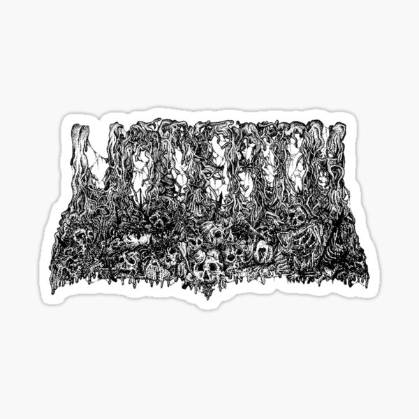 "merch classic logo undeath band" Sticker for Sale by nayrlee | Redbubble