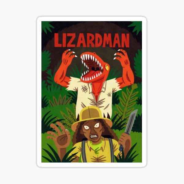 "Lizardman" Sticker for Sale by jackteagle | Redbubble