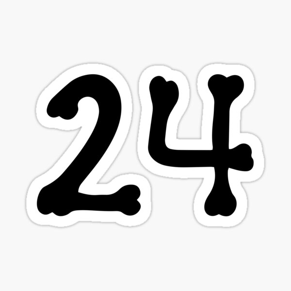 "Bone | Skeleton Number Twenty Four - 24" Sticker for Sale by Number ...