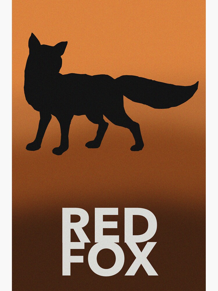 "Red Fox Design" Sticker for Sale by SimpleDees | Redbubble
