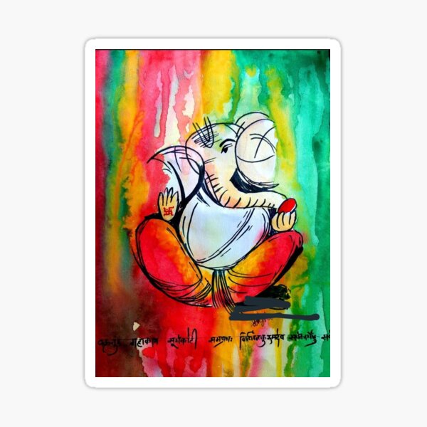 "Ganpati bappa " Sticker for Sale by dix986 | Redbubble