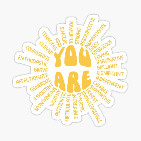 "Cute motivational sticker - inspirational quote - affirmation sticker ...