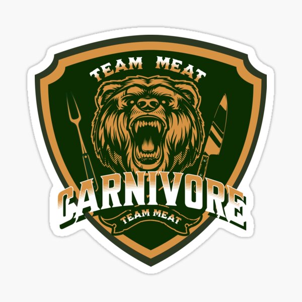 "Team Meat, Carnivore Diet Design for World Carnivore Month" Sticker ...