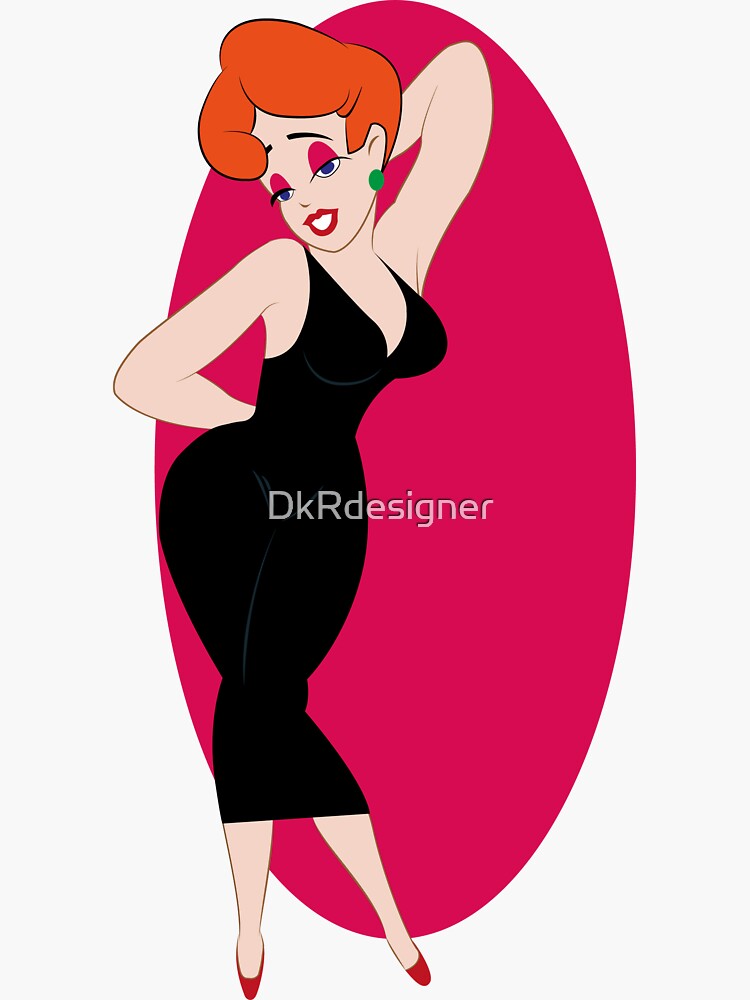 "Cartoon Diva" Sticker for Sale by DkRdesigner | Redbubble
