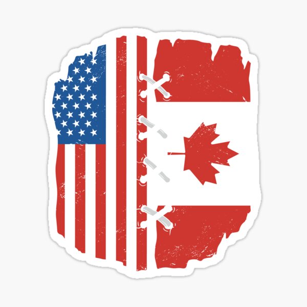 American And Canadian Flags Sewn Together Sticker For Sale By Rob Son american-and-canadian-flags-sewn-together-sticker-for-sale-by-rob-son