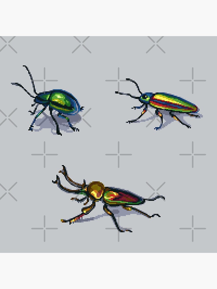 "pixel beetle bug bois" Poster for Sale by TofuPixel | Redbubble