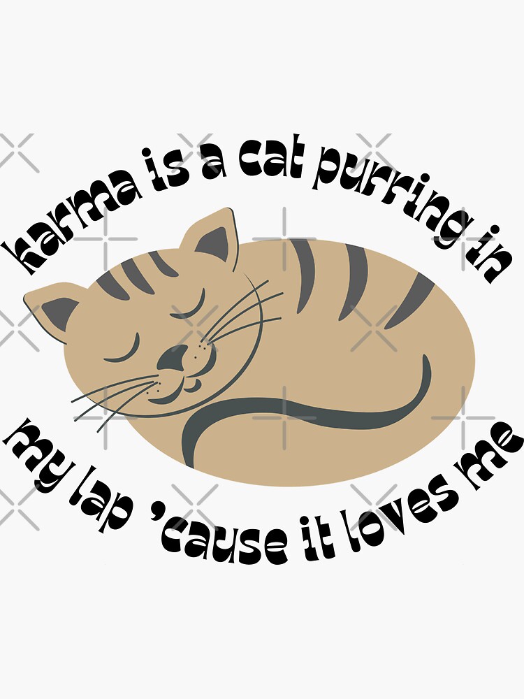 "Taylor Swift Karma - karma is a cat" Sticker for Sale by em-designss ...