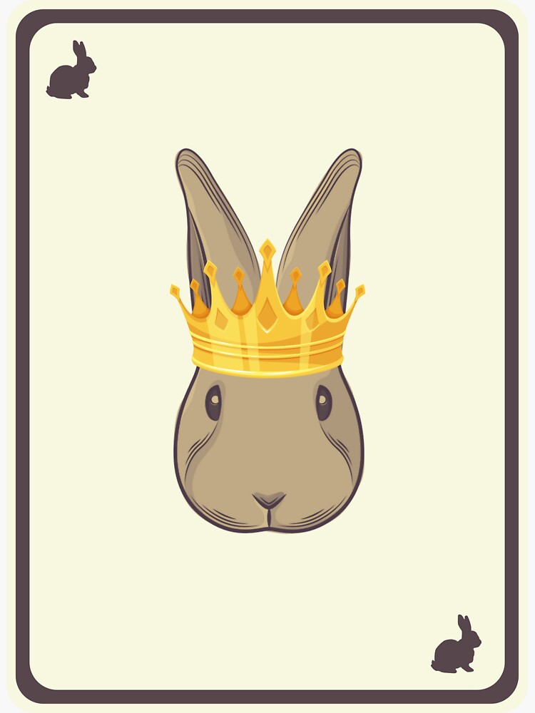 "Royal Rabbit Card" Sticker for Sale by Mhayra | Redbubble