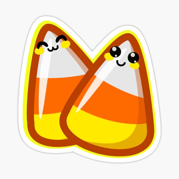 "Candy Corn Cute Friendz!" Sticker for Sale by GoobyCloud | Redbubble