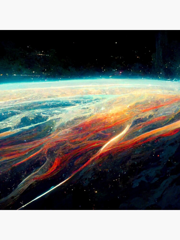 "Blue planet with red space mist" Poster for Sale by Aviatier | Redbubble