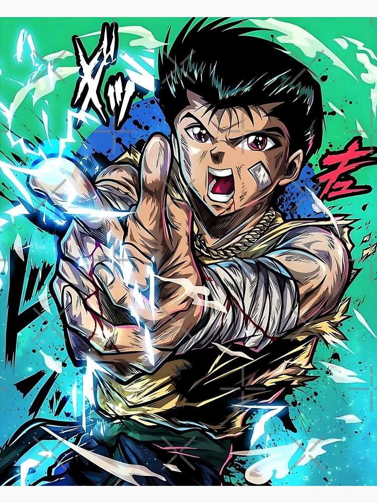 "Spirit Gun Yu Yu Hakusho " Poster for Sale by QuietJamsDesign | Redbubble
