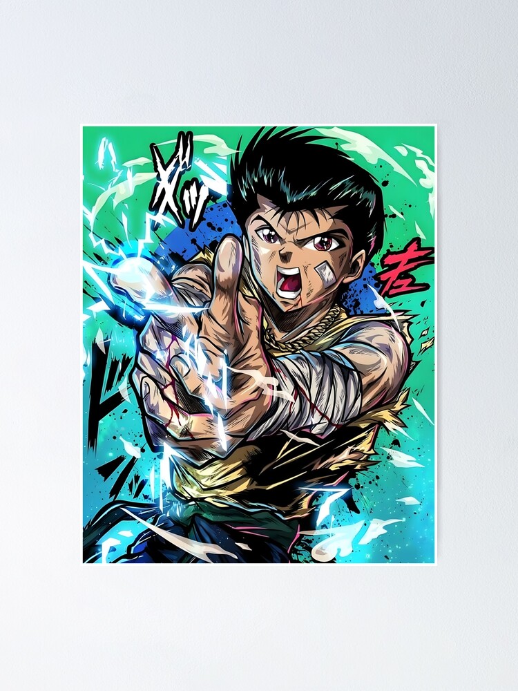 "Spirit Gun Yu Yu Hakusho " Poster for Sale by QuietJamsDesign | Redbubble