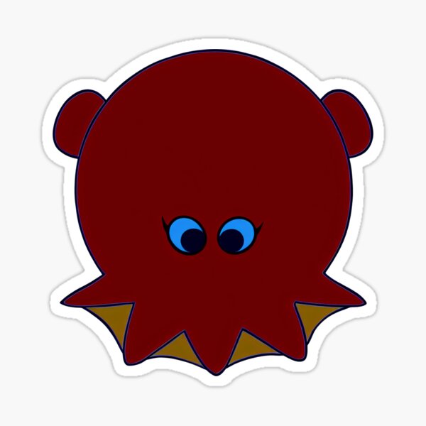 "A cartoonish round vampire squid girly style I" Sticker for Sale by ...