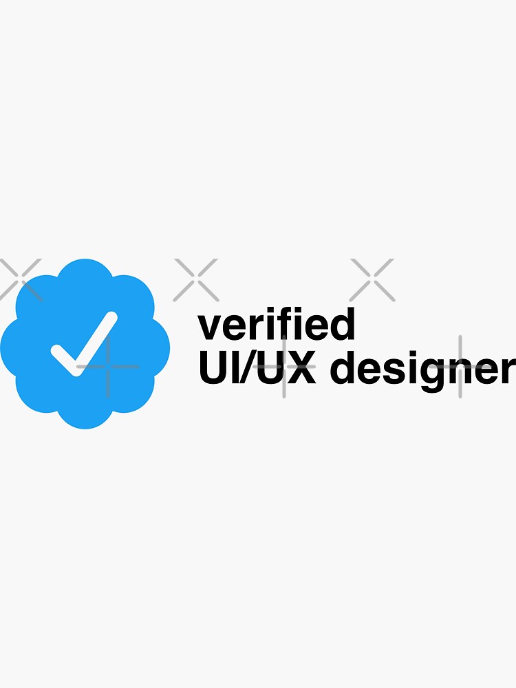 "Verified UI/UX designer | certification checkmark" Sticker for Sale by ...