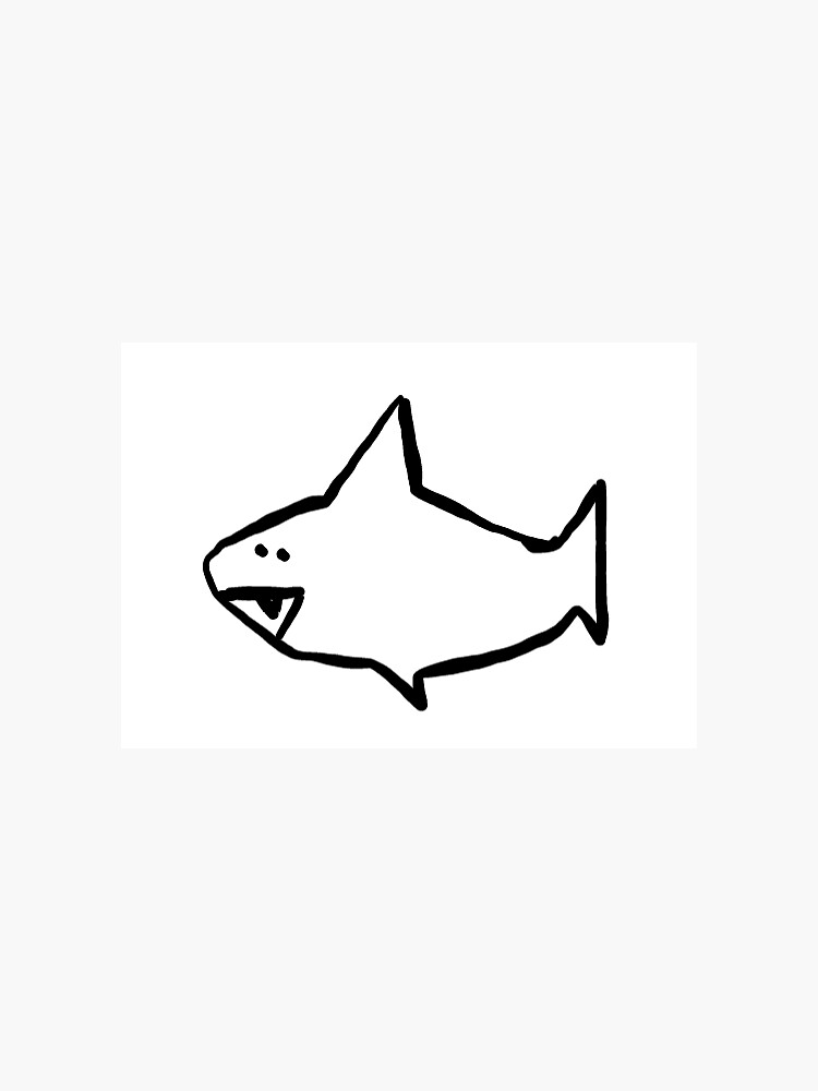 "shark doodle" Sticker for Sale by stephip26 | Redbubble