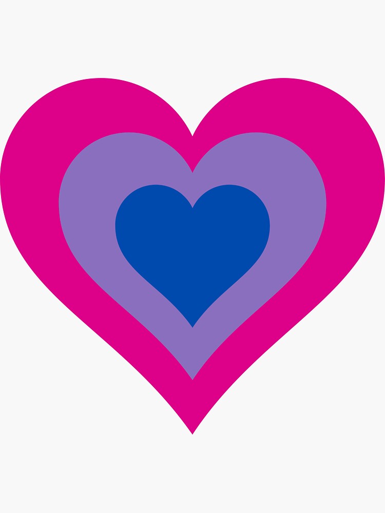 Pride Collection Bisexual Pride Flag Heart Sticker For Sale By T