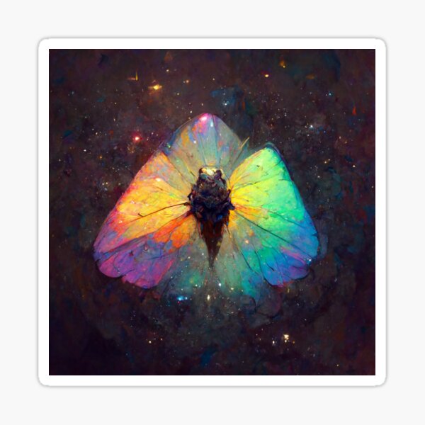 "Galaxy Moth" Sticker for Sale by HauntedWitch | Redbubble