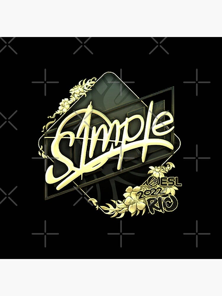 "s1mple Gold Rio 2022 Autograph CSGO" Poster for Sale by Krabstyx ...