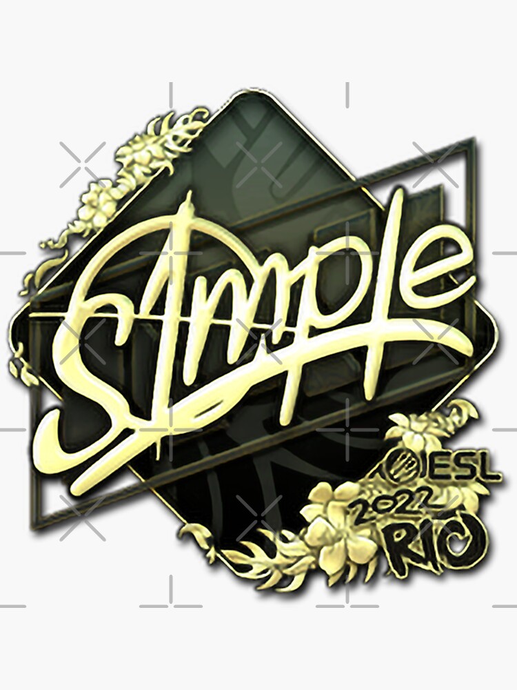 "s1mple Gold Rio 2022 Autograph CSGO" Sticker for Sale by Krabstyx ...