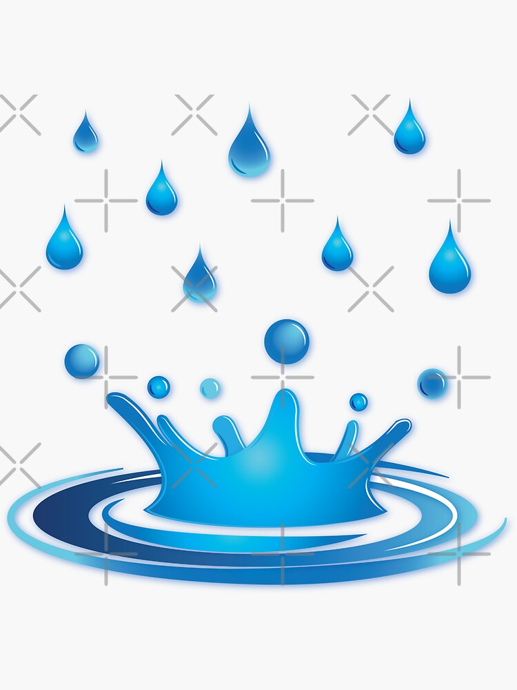 "Raindrops and Water Rings" Sticker for Sale by CMartines | Redbubble