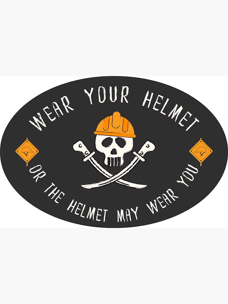 "Wear your Helmet - Safety" Sticker for Sale by Viralgemshop | Redbubble