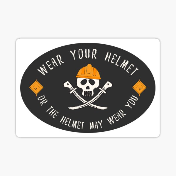 "Wear your Helmet - Safety" Sticker for Sale by Viralgemshop | Redbubble