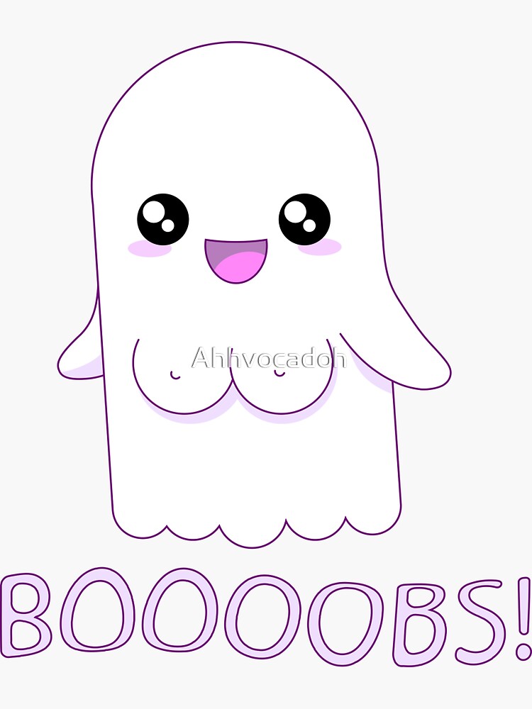 "Boooobs!" Sticker for Sale by Ahhvocadoh | Redbubble