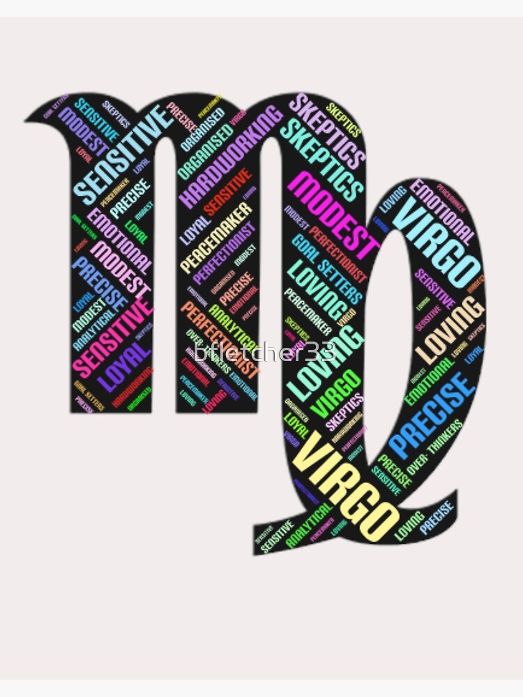 "horoscope birthday design gift for a Virgo colourful word art showing ...