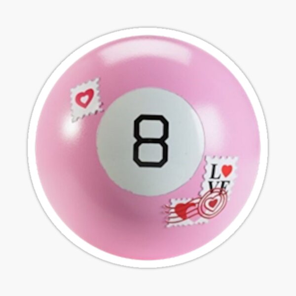 "Pink 8-Ball Sphere" Sticker for Sale by thesaturnking | Redbubble