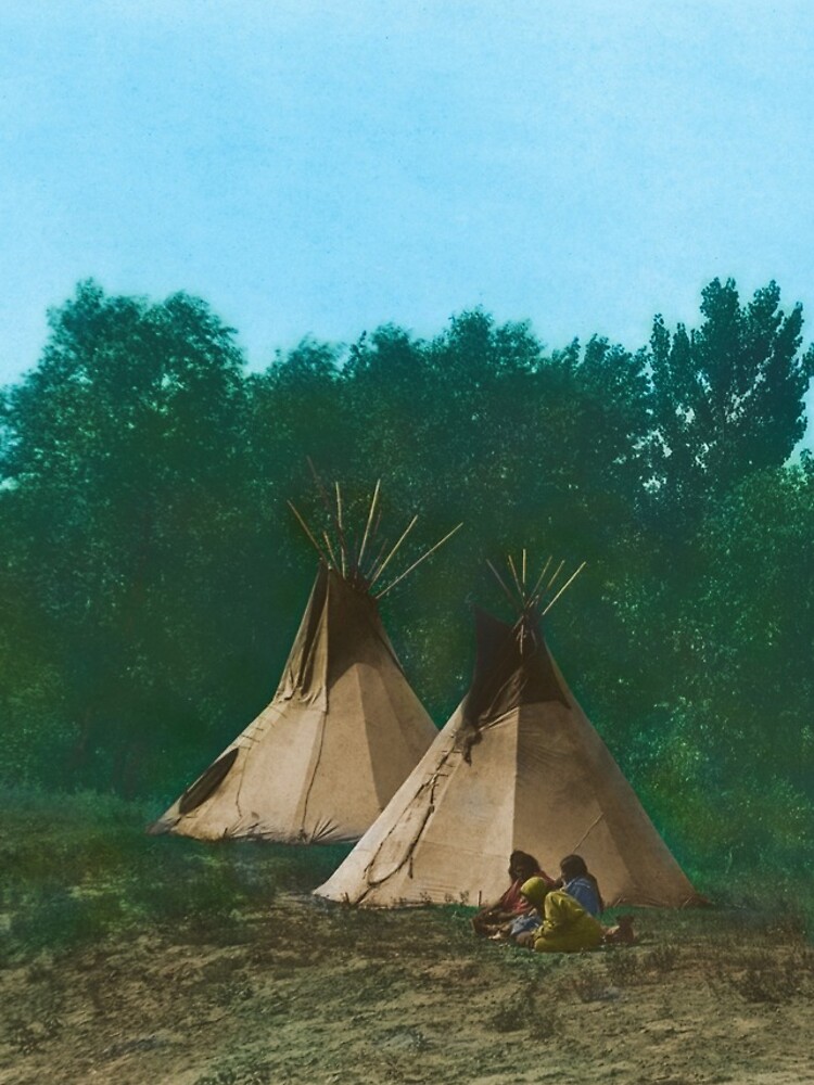 "Assiniboine Tipi Camp - American Indian Tipis" iPhone Case for Sale by ...