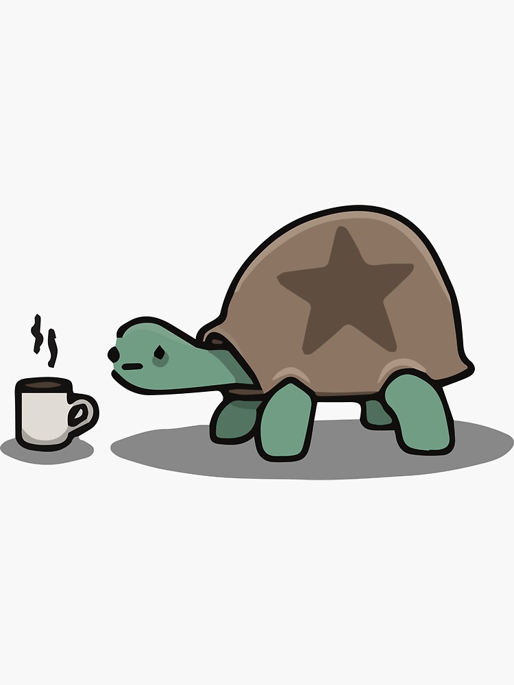 "Tired Turtle" Sticker for Sale by emmjoelle | Redbubble