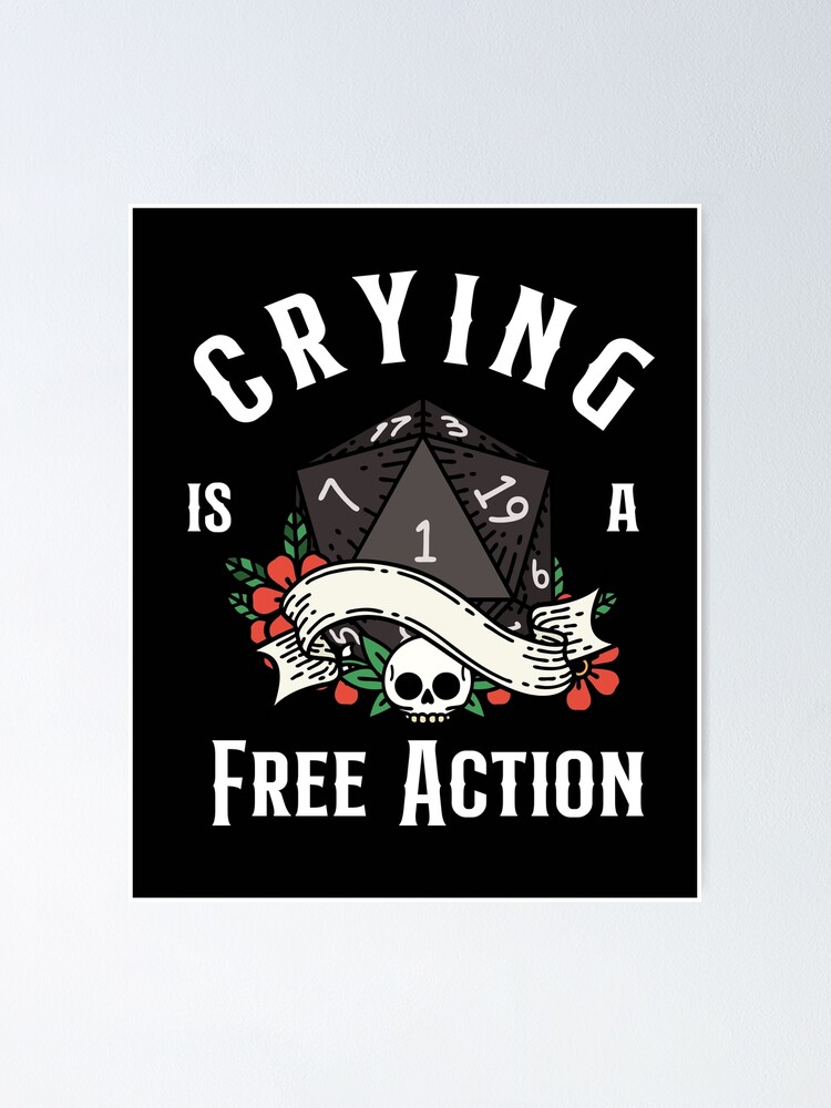 "Funny DND RPG Critical failure: Crying is a free action, Natural one ...