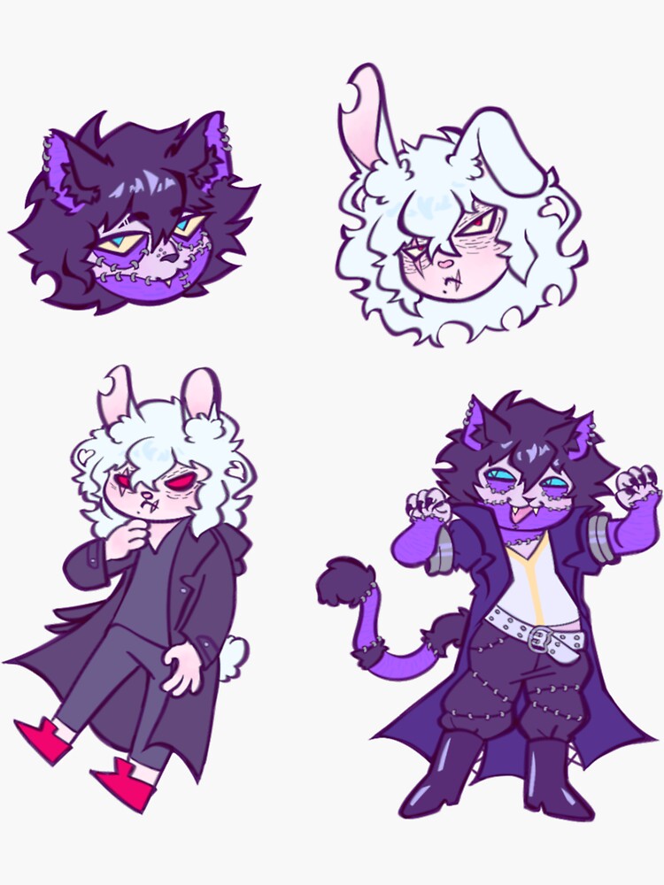 Shigaraki Dabi Furry Sticker For Sale By Dkdoobles Redbubble