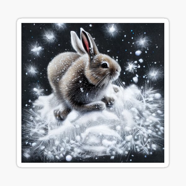 "Snow Bunny" Sticker for Sale by recollectionsv | Redbubble