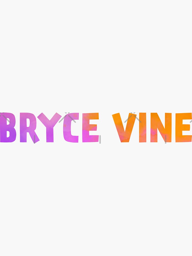"Bryce Vine Text v2" Sticker for Sale by TheSouthWind | Redbubble