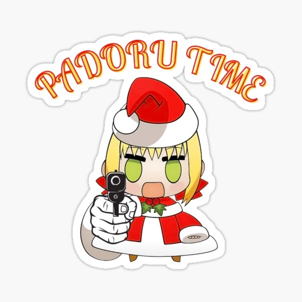 "padoru time christmas meme" Sticker for Sale by the-Bebop | Redbubble