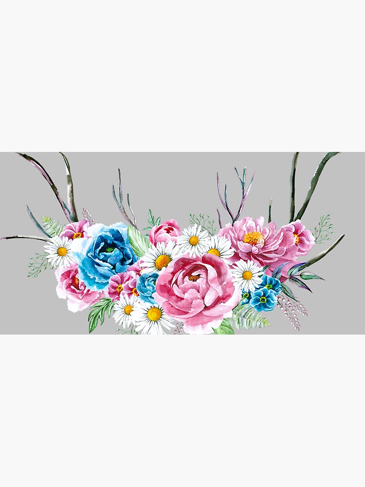 "flower drawing" Sticker for Sale by slovi | Redbubble