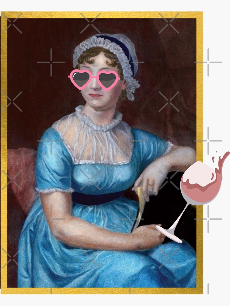 "Fun Jane Austen Portrait" Sticker for Sale by CastlesClassics | Redbubble