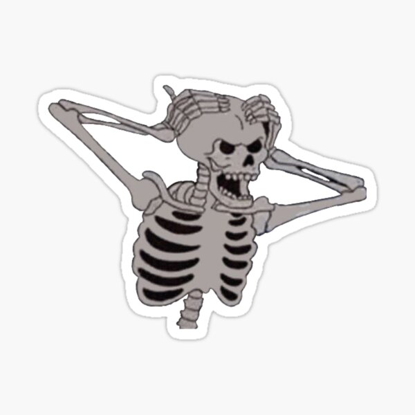 "angry skeleton" Sticker for Sale by omgkyliemarie | Redbubble