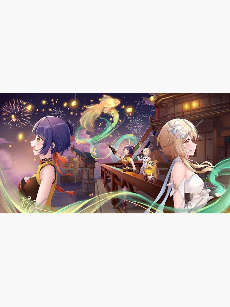 "Fleeting Colors Lumine & Xiangling Genshin Impact" Sticker for Sale by ...