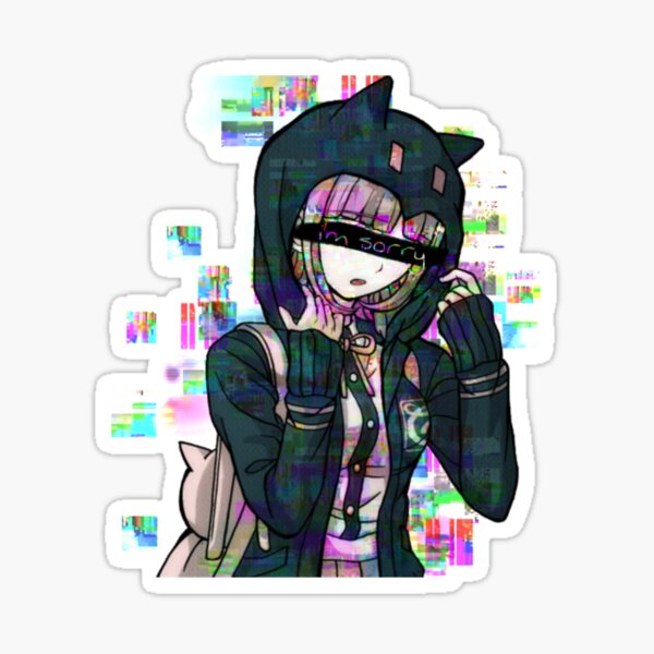 "GLITCH CHIAKI NANAMI" Sticker for Sale by SagGason | Redbubble