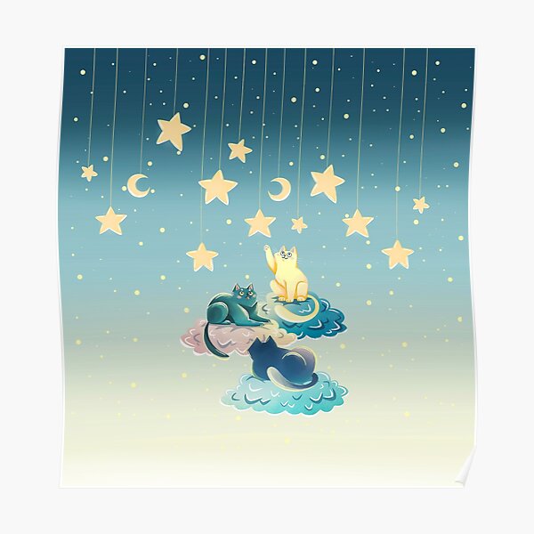 "Star Cats" Poster for Sale by LumfurArt | Redbubble