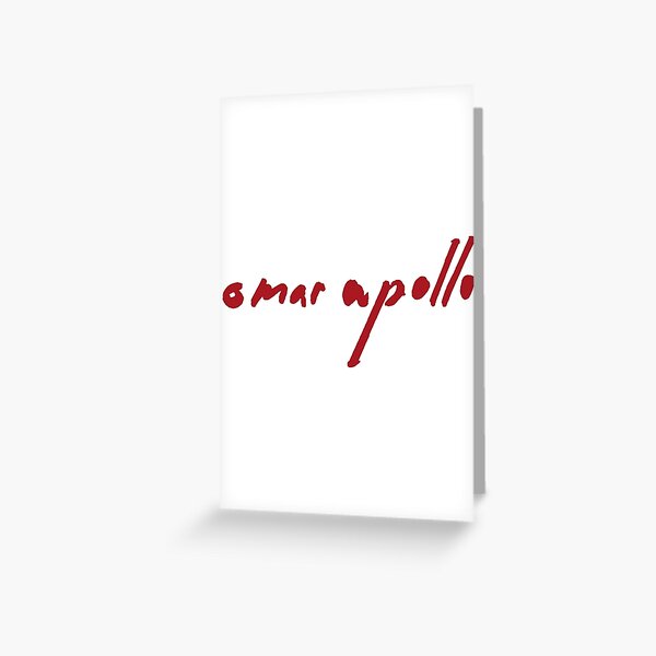 "Omar Apollo Tour Merch Omar Apollo Logo" Greeting Card for Sale by ...
