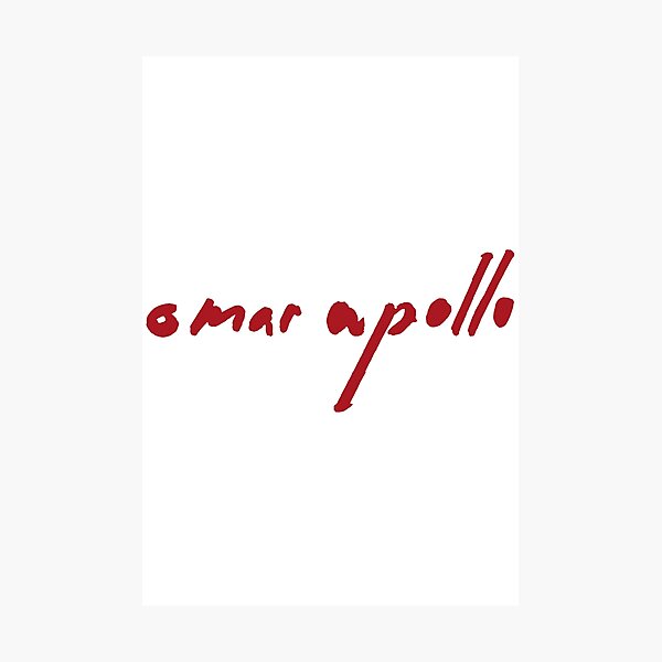 "Omar Apollo Tour Merch Omar Apollo Logo" Photographic Print for Sale ...