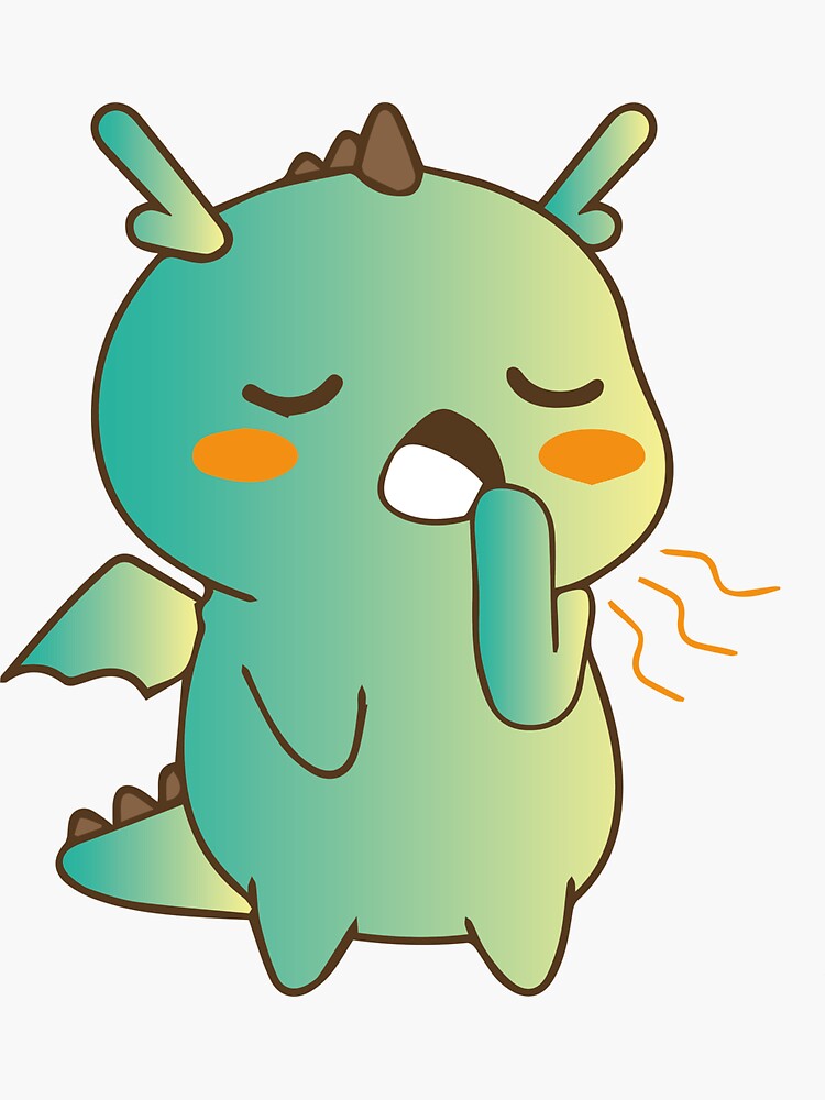 "Tenderly Drawn Dragon With Movements Like " boring "" Sticker for Sale ...