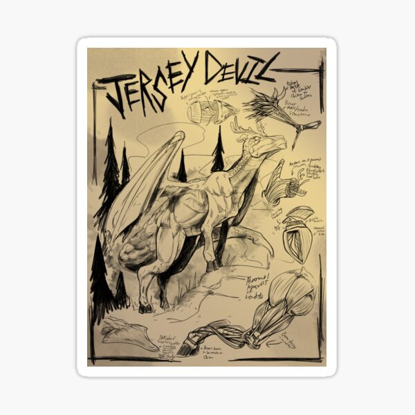 "The Jersey Devil" Sticker for Sale by OccultProducts | Redbubble