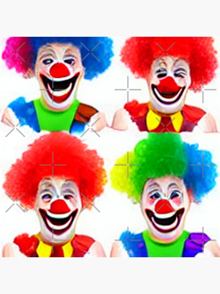 "Happy clowns" Sticker for Sale by ZvezdanArt | Redbubble